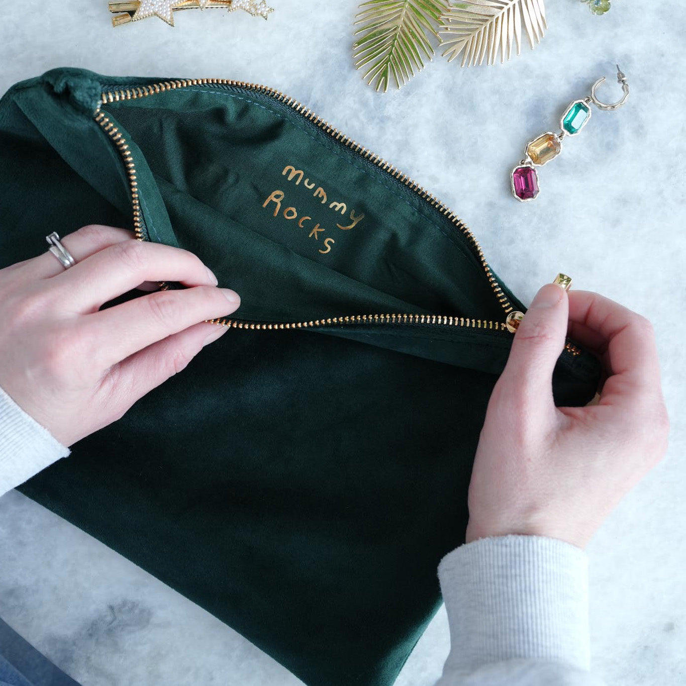 Velvet Secret Message Make Up Bag – Olive & Pip