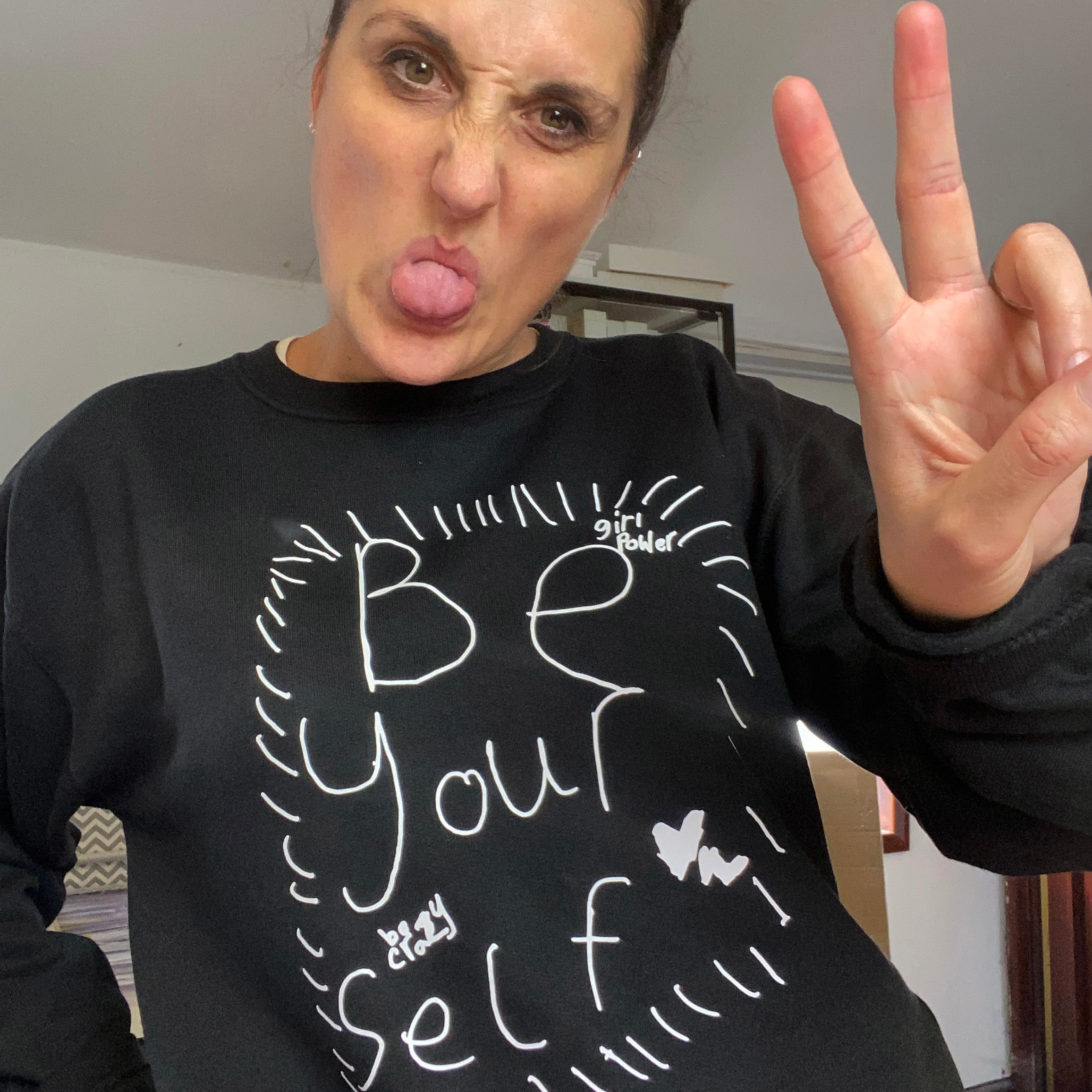 Unisex Childrens Drawing Jumper (Adult) – Olive & Pip